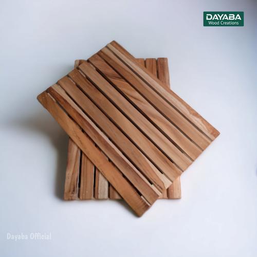 Jual Teak Wood Bathroom Mat / Alas Kaki Kayu JATI Natural Aesthetic ...