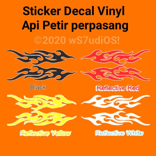 Jual Stiker Sticker Api Flame Tribal Decal Vinyl Api Petir Asesoris 19 ...