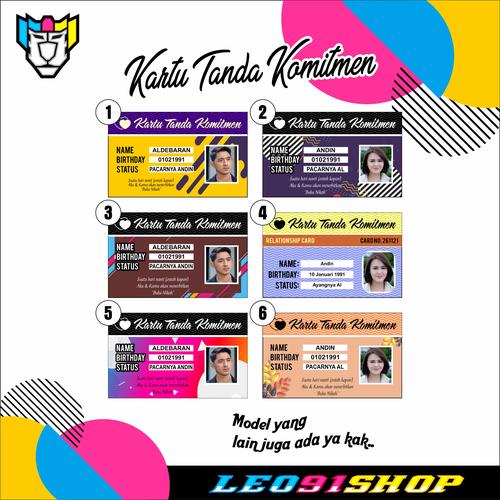Jual Kartu tanda pacaran/komitmen/tanda cinta/tanda sayang/id card ...