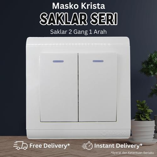Jual MASKO IB SAKLAR SERI PUTIH K - 212 (K-212) KRISTA DOUBLE 2 GANG ...