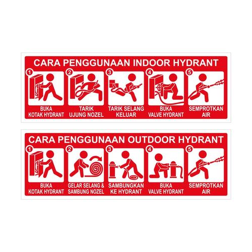 Jual STIKER VINYL CARA PENGGUNAAN HYDRANT Indoor/Outdoor 30 x 10 CM ...
