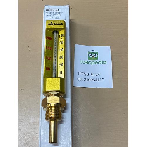 Jual Thermometer kuningan straight tekanan 100 derajat - Jakarta Barat ...