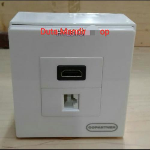 Jual Face plate Wall HDMI + Port LAN Ethernet include modular Box ...