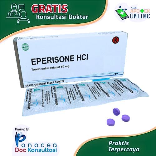 Jual EPERISONE HCL 50MG 1 STRIP 10 TABLET nyeri kejang otot eperison ...