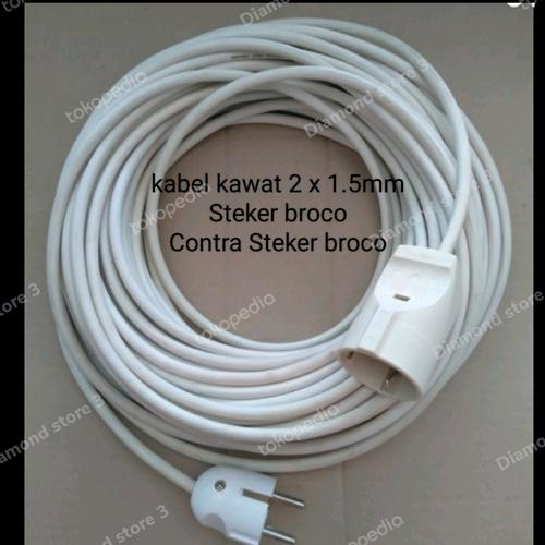 Jual Steker BROCO / Contra BROCO + Kabel Rakitan (Kabel 2 x 1.5mm ...