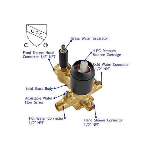 Jual Murah Shamanda Luxury Shower Set Bathroom Single Handle Shower Fau ...