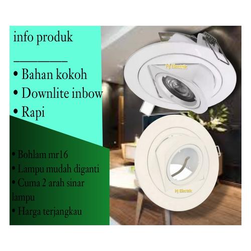 Jual Kap Lampu Downlight Inbow Rumah Keong Spotlight Fitting Mr16 ...