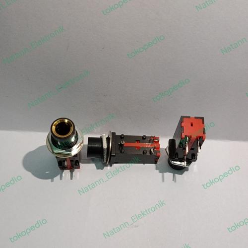 Jual 4373 soket akai toa mic stereo slim merah buat di box chasis pcb 3 ...