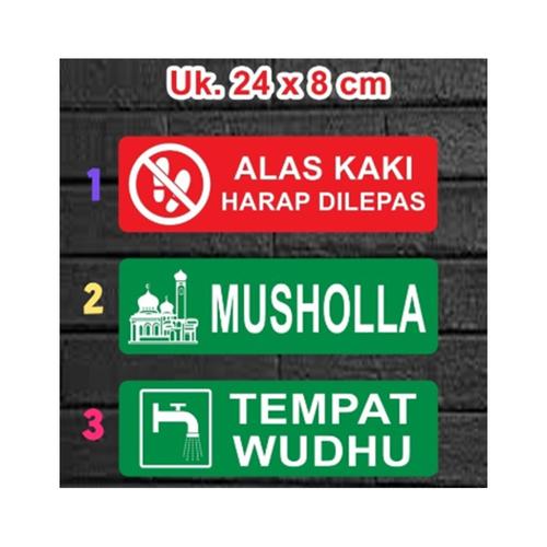Jual STIKER LEBEL MASJID MUSHOLA sign Rambu k3 Tempat wudhu - ALAS KAKI ...