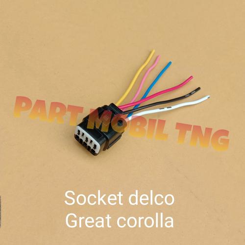 Jual Soket Socet Delco Distributor Toyota Great Pin 6 Male / Female ...