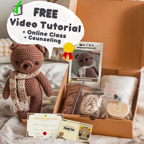 Jual DIY Crochet Bear Amigurumi Kit / Do It Yourself Boneka Rajut ...