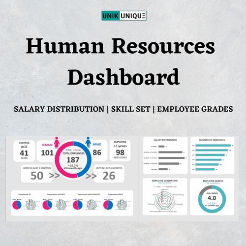 Jual HRD Dashboard Template Human Resource Monitoring Data Excel ...