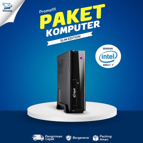 Jual PC Komputer Rakitan Kantor Slim Intel Core i5 8GB with SSD 256GB ...