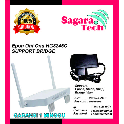 Jual Epon Ont Onu HG8245C Box Support Bridge PLUS ADAPTOR - Kab. Indramayu - SAGARA TECH | Tokopedia