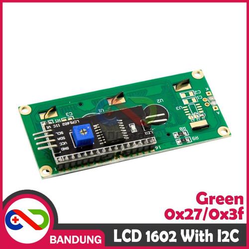 Jual Lcd 1602 16X2 Character Green Backlight+ I2C Serial Interface ...