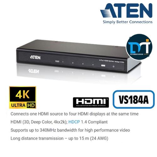 Promo Aten VS184A - 4-Port HDMI Splitter Ultra HD 4K x 2K I VS 184A ...