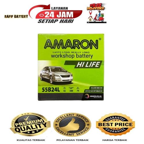 Jual AKI MOBIL SUZUKI ERTIGA. AMARON HI LIFE 55B24L 12V-45 AH. - Jakarta Selatan - TOKO AKI 02 ...
