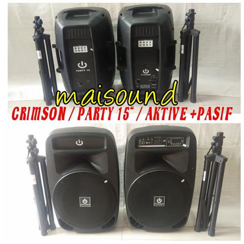 Jual PAKET SOUND SYSTEM CRIMSON PARTY 15 INCH FREE STAND FREE MIC ...