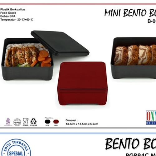 Jual Mini Bento Box Plastik Onyx Ompreng Kotak Makan Kecil Saji Nasi ...