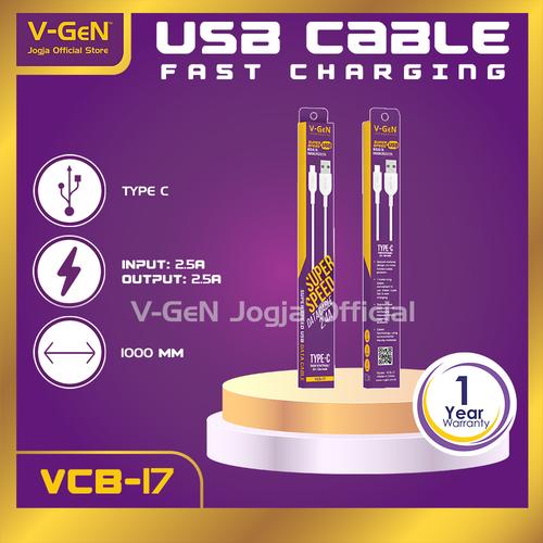 Jual Kabel Type C V-GeN VCB-17 2.4A Fast Charging 1 Meter - Black - Kab ...