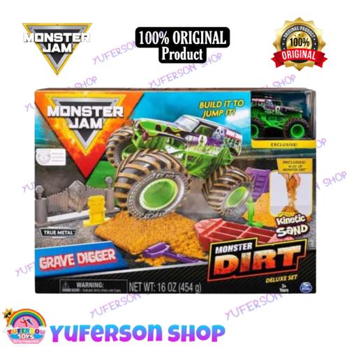 Jual Monster Jam Monster Dirt Grave Digger Kinetic Sand - Kota ...