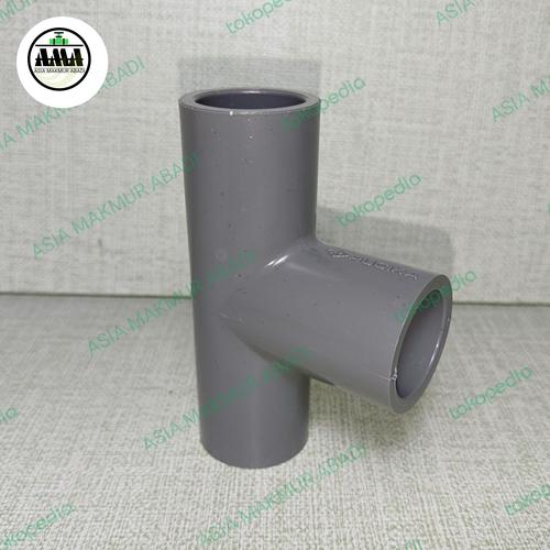 Jual TEE T CABANG 3 PVC ABU-ABU 35 X 25 MM 1 1/4" X 1" INCH RUCIKA AW ...