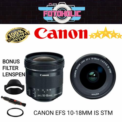 Jual CANON EFS 10-18 F4.5-5.6 IS STM/LENSA CANON EFS 10-18MM DISTRIBUTOR - white box, lensa only ...