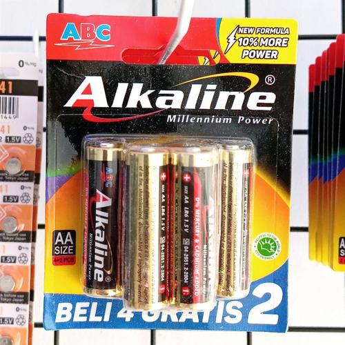 Jual Baterai ABC AA 1.5V Lithium Battery Alkaline isi 6 (4+2) - Jakarta ...