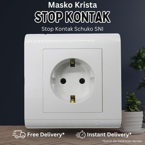 Jual MASKO IB STOP KONTAK ARDE + CP 2P K - 250 (K-250) KRISTA PUTIH SNI ...
