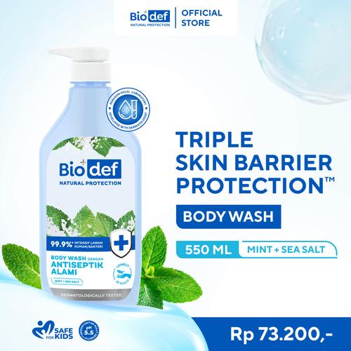 Promo Biodef Mint+Sea Salt Botol 550ml| Sabun Mandi Cair Antiseptik ...