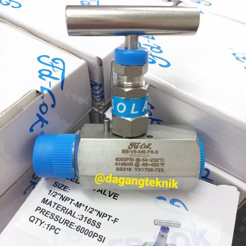 Jual Needle Valve 1/2 inch Class 6000 SS 316 / Male to Female - Jakarta ...