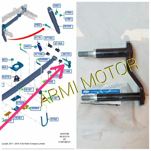 Jual Dudukan Bushing Peer Daun Ford Ranger 2.2 3.2 cc ORIGINAL Shackle ...