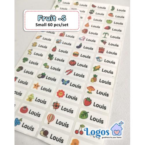 Jual Fruits MEDIUM Sticker Label Nama waterproof stiker nama anak buah ...