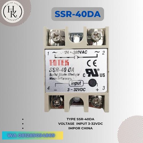 Jual SSR-40DA Fotek / solid state relay 40a single phase - Jakarta Barat - HK komponen | Tokopedia