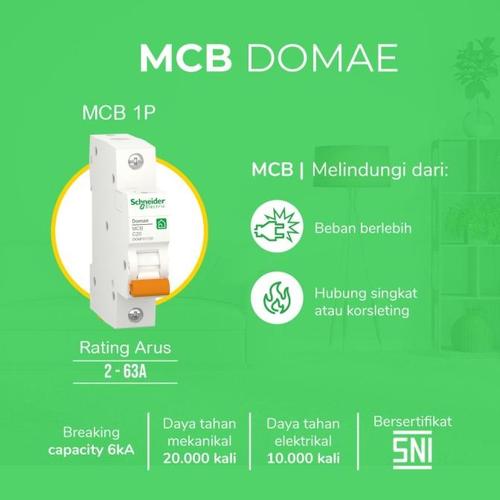 Jual ! SCHNEIDER ELECTRIC NEW DOMAE MCB 20A 1P - DOMF01120 - - Jakarta Selatan - CAHAYA_MEGAH ...