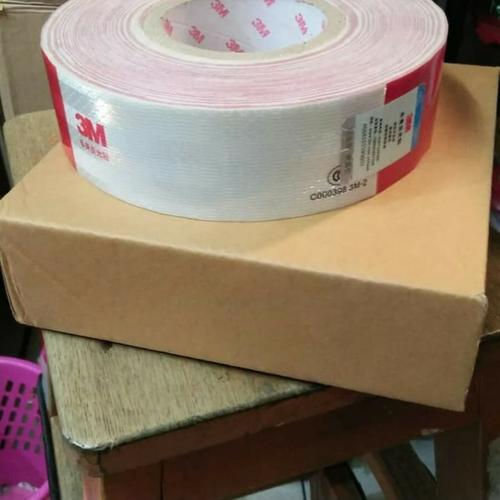 Jual stiker reflective diamond grade 3M-skotlet merah putih 3M 2"X45 ...