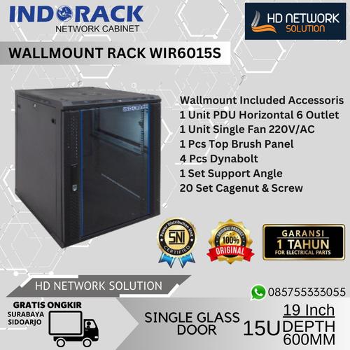 Jual rack modem/ rack switch hub/ wallmount rack 15U depth 600mm - Kab ...