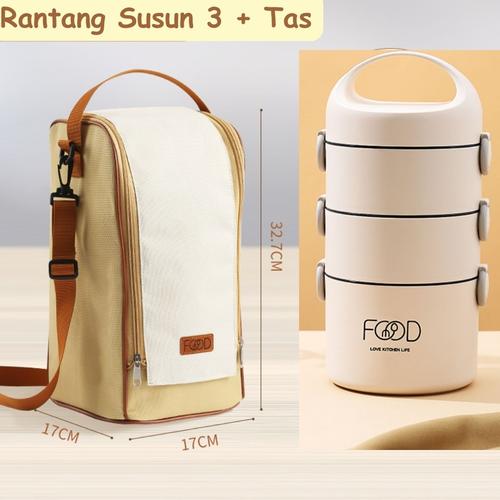 Jual Rantang Makan Tahan Panas / Rantang Susun Stainless Anti Tumpah ...