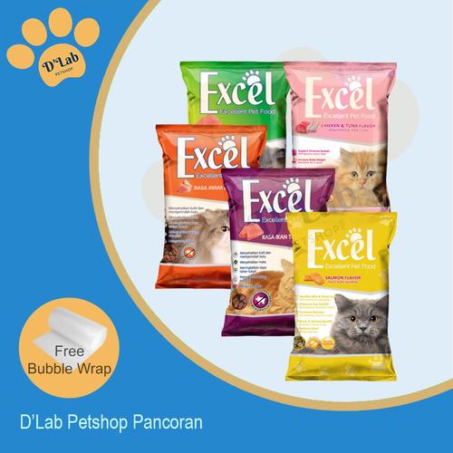 Jual EXCEL cat food 500g ikan ayam tuna donut segitiga makanan kucing ...