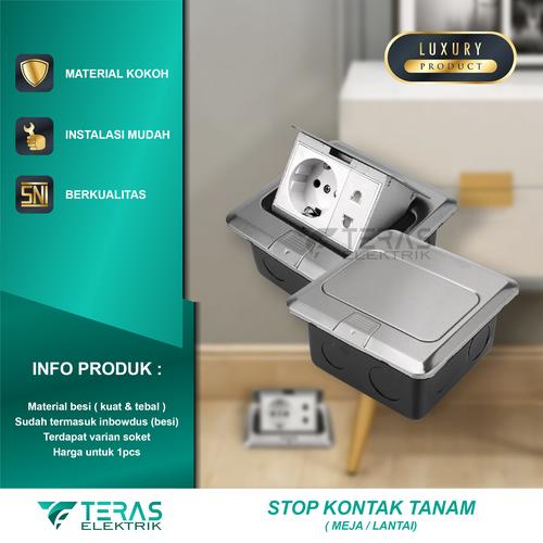 Jual Stop kontak lantai besi model flip out buka-tutup stop kontak ...