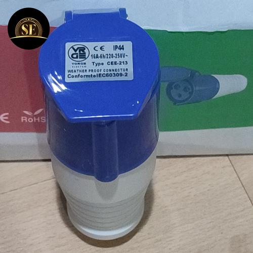 Jual Industrial Mobile Socket 3Pole 16A CEE 213 3Pin Stop Kontak Genset ...