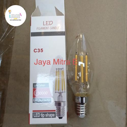 Jual Lampu LED Edison Filament Bulb C35 Candle E14 Dimmable - Putih ...