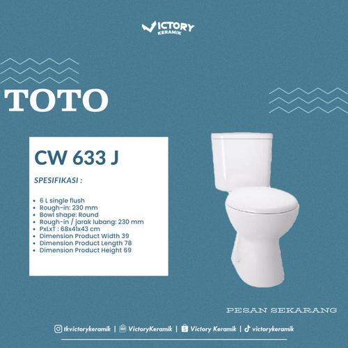 Jual KLOSET DUDUK CW 633 J / KLOSET DUDUK CW 633 J TOTO PUTIH - Kab ...