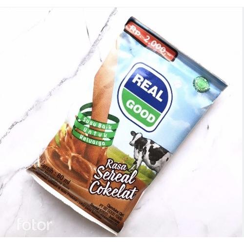 Jual SUSU COKLAT REAL GOOD UHT 80ML BANTAL CHOCOLATE MILK - STRAWBERRY ...