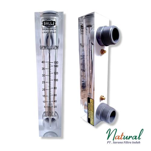 Jual Flow Meter / Rotameter 5 - 40 GPM, In Dan Out 1 Inch Model Panel ...