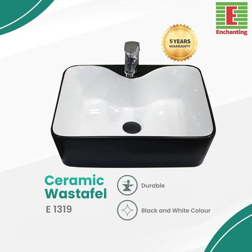 Jual Wastafel Keramik E1319 Black Enchanting - Hitam Putih - Kab ...