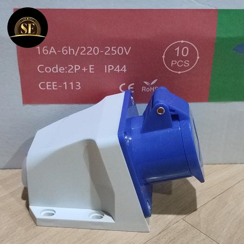 Jual Industrial Surface Socket 3 Pole 16A CEE 113 Stop Kontak Genset ...