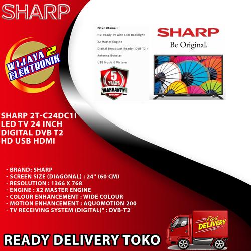 Jual SHARP 2T-C24DC1i LED TV 24 Inch Digital DVB T2 HD USB HDMI - Kota Tangerang Selatan ...