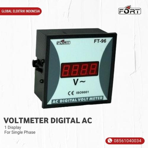 Jual Digital Voltmeter AC 1 Phase Single 72x72 Panel Meter FT-72VD FORT ...