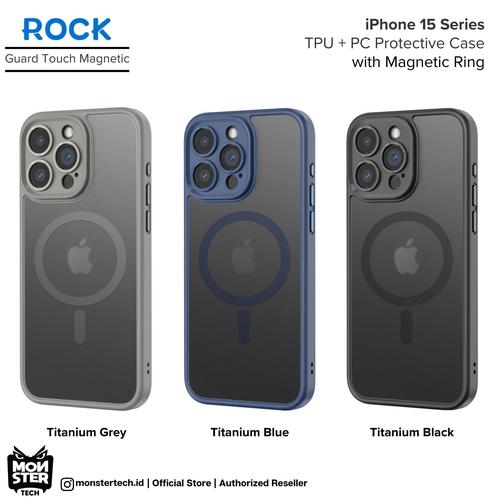 Jual ROCK Guard Touch Magnetic Ring Case iPhone 15 Pro Max Casing ...